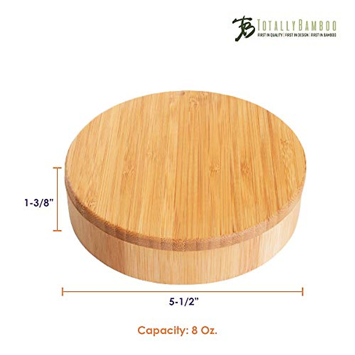 Totally Bamboo Barkeeper's Salt Box, Margarita Salt Rimmer for Cocktail Drinks, Home Bar Accessory with Magnetic Swivel Lid