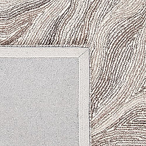 Safavieh Metro Collection Accent Rug - 2' x 3', Ivory & Brown, Handmade Modern Abstract Wool, Ideal for High Traffic Areas in Entryway, Living Room, Bedroom (MET505T)