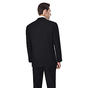 Men's Sport Coat Classic Fit 2 Button Stretch Blazer Suit Jacket Black