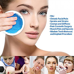 Small Ice Packs 12 Round Reusable Hot Cold Gel Packs for Injuries, Mini Gel Cold Pack for Pain Relief, Breastfeeding, Cold Compress with Cloth Backing & Sleeve for Wisdom Teeth, Swelling or Soreness