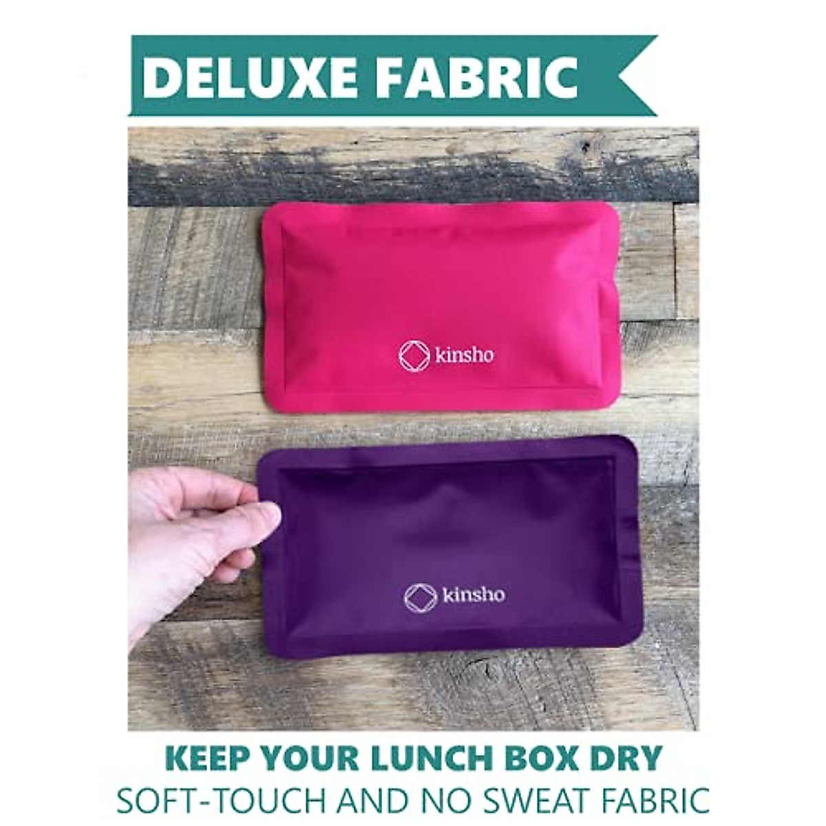 Soft Ice Packs for Lunch Box, Bags, Bento Boxes, 4 Pack, Slim Reusable and Refreezable Pouches for Kids Girls Adults, Travel, School, Work, or Camping, Long Lasting Cold, Flexible | Pink Purple