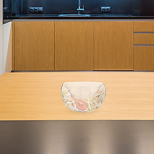 Yardwe Glass Salad Bowl Set w/ Ice Chiller Base Cold Serving Dish Set w/ Ice Chamber Dry Ice chilled serving bowl Double Salad BowlChilled Pasta Fruit Salad ( 10X10X6CM ) (O98VT2316439GKBALJ)