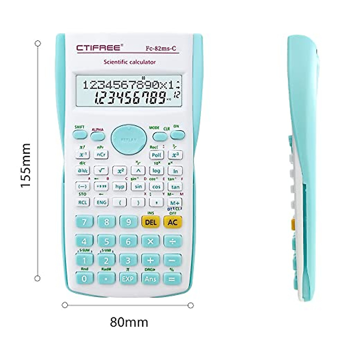 Colorful Scientific Calculator,Scientific Calculator with Cute Design for School and Business (Purple)