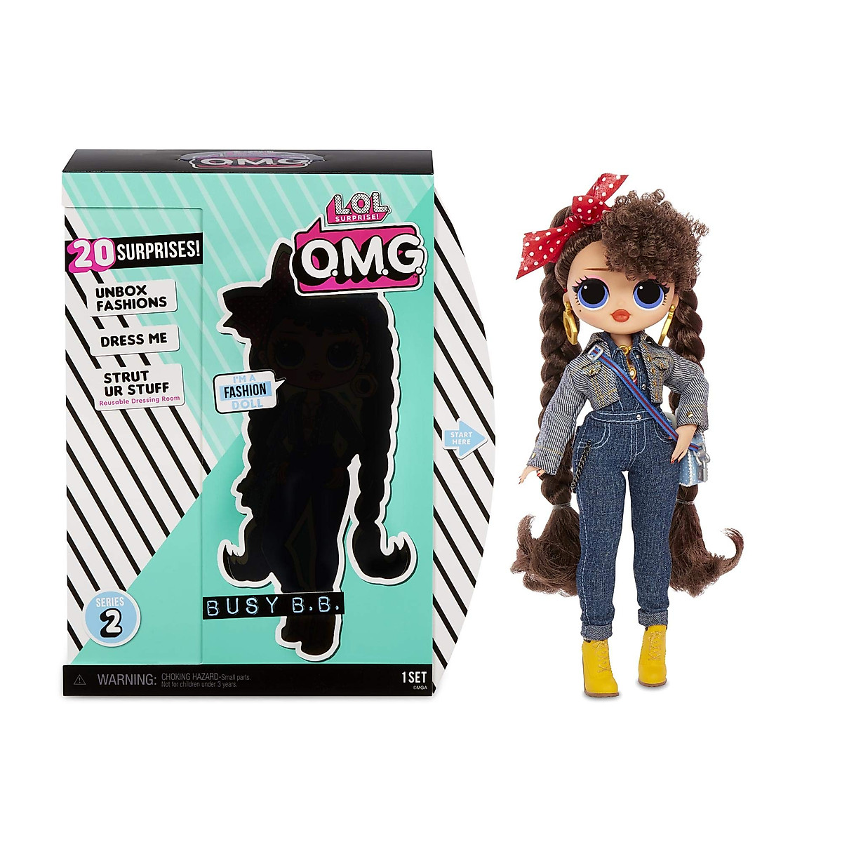 L.O.L. Surprise! O.M.G. Busy B.B. Fashion Doll with 20 Surprises,Multicolor