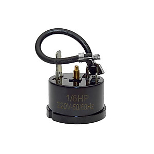 Compressor Protector Refrigerator Thermal Overload Protector,Refrigerator Compressor Overload Thermal Protector 1/2HP 1/3HP 1/4HP 1/5HP 1/6HP PTC Start Relay Protector Freezer Replace Part (1/6HP)
