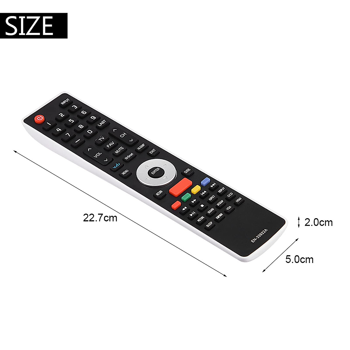 Smart TV Remote Control EN-33922A for Hisense, Remote Control Replacement for Hisense EN-33922A EN-339256A Smart TV
