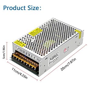 SHNITPWR 5V DC Power Supply AC/DC Converter Adapter Transformer 5 Volt 40 Amp 200W LED Driver 110V / 220V AC Input for WS2812B WS2811 WS2801 WS2813 SK6812 LED Pixel Strip Light CCTV Camera