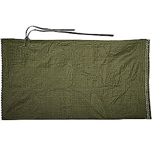 Empty Sandbags Military Green with Ties (Bundle of 100) 14" x 26" - Woven Polypropylene Sand Bags, Extra Heavy Duty Sandbags for Flooding, Sand Bags Flood Protection