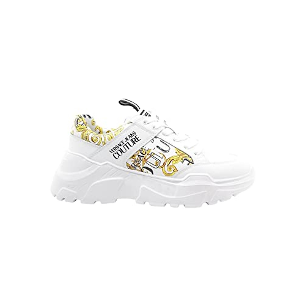 VERSACE JEANS COUTURE Men Speedtrack Sneakers Gold - White 10.5 US