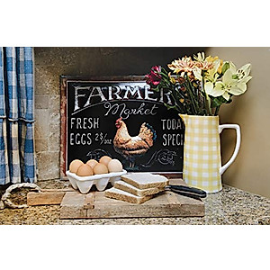 Creative Co-op Mango Wood Rope on Handle Cheese Board, Brown, 18x10