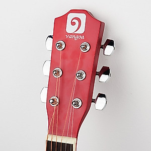 Vangoa 3L3R 6 Pieces Semi-closed Guitar String Tuning Pegs Tuner Machine Heads Knobs Tuning Keys for Acoustic or Electric Guitar, Chrome(Type B)