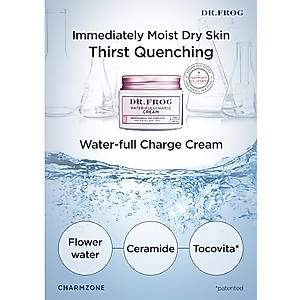 CHARMZONE Dr. Frog Waterfull Charge Cream Set 2.37 oz (Cream 50ml /1.69 oz + Peeling Gel 20ml/ 0.68 oz) Rose Water Ceramide Long Lasting Hydration Korean Skin Care Routine, Valentine Gift Set for Her