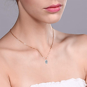 The Diamond Deal .33ct (1/3Cttw) Carat Marquise Shape Solitaire Lab-Grown Diamond Solitaire Pendant Necklace For Women in 14k Rose Gold With 18" Gold Chain