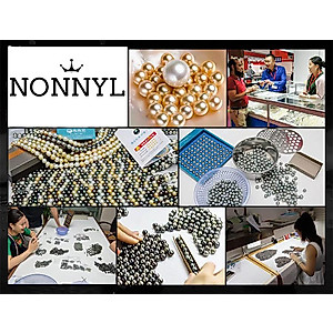 NONNYL Tahitian Black Pearl Necklace, Mothers Day Gifts for mom Wife women Girlfriend Her on Valentines Day gifts for her gifts Anniversary Christmas day gifts Birthday day Gifts Jewelry for Women