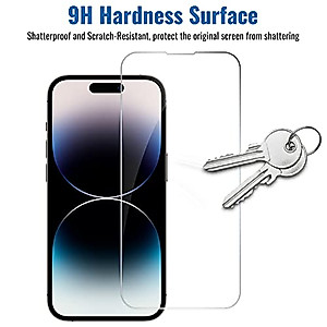 NEEPART 4 Pack Tempered Glass Screen Protector for iPhone 14 Pro Max [6.7 inch], Sensor Protection, Dynamic Island Compatible, 9H Tempered Glass Film, Anti-Scratch, Case Friendly, Easy Installation, Bubble Free, Case Friendly
