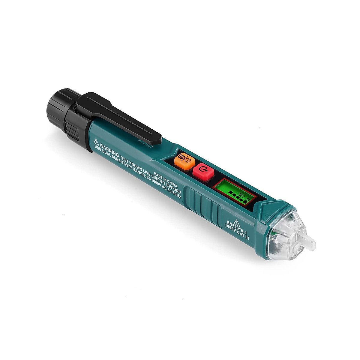 Non-Contact Voltage Tester, Dual Range Voltage Tester AC 12V-1000V/48V-1000V, ENGiNDOT Live/Null Wire Tester, Electrical Tester with LCD Display, Buzzer & Light Alarm, Breakpoint Test (Blue)