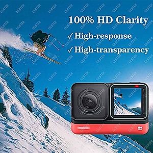 ULBTER Screen Protector for Insta360 ONE RS/ONE R, 2 Set Screen protector for LCD + 4K Wide Angle Lens, Tempered Glass Cover 0.3mm 9H Hardness Ultra-Clear