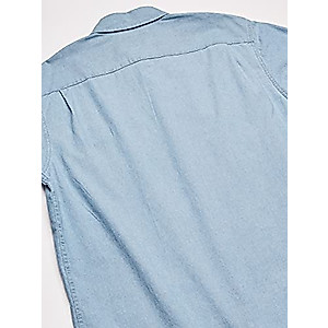 Wrangler Authentics Men's Long Sleeve Classic Woven Shirt, Light Chambray, 3X-Large