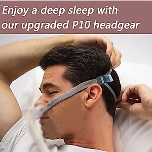 1 Pack Advanced Upgraded P10 Replacement Headgear Strap Compatible with ResMed Airfit P10/N30, Fully Adjustable Quick-fit Design Premium Durable Elastic Soft Material