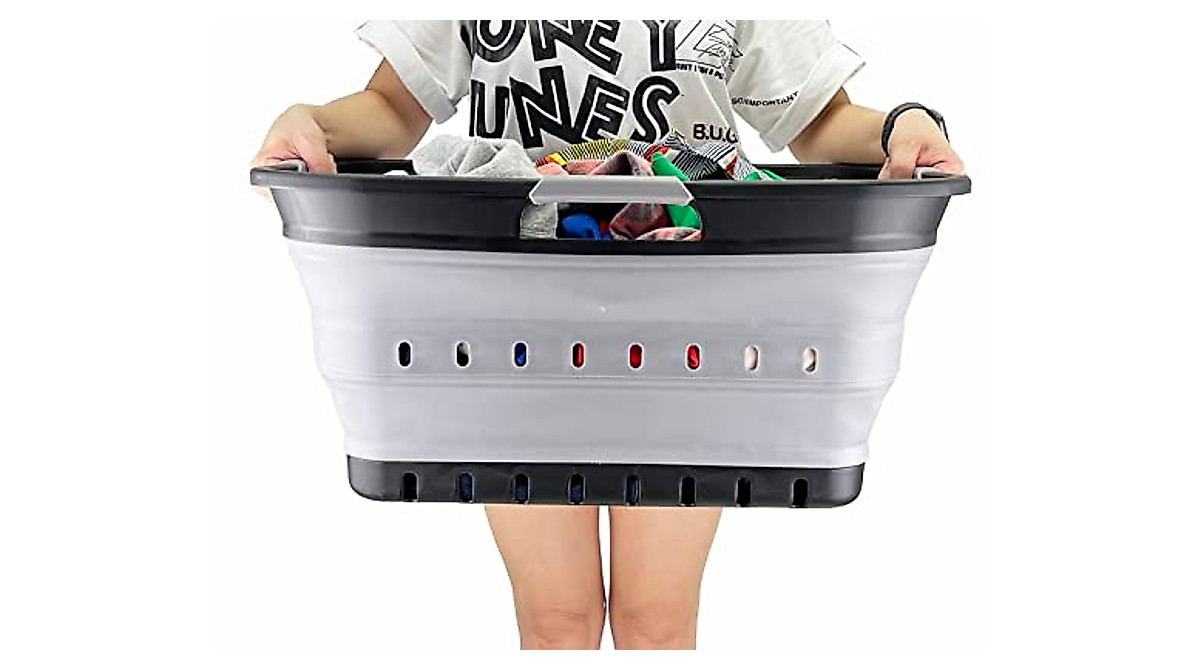 SAMMART 42L Collapsible Laundry Basket Set of 2