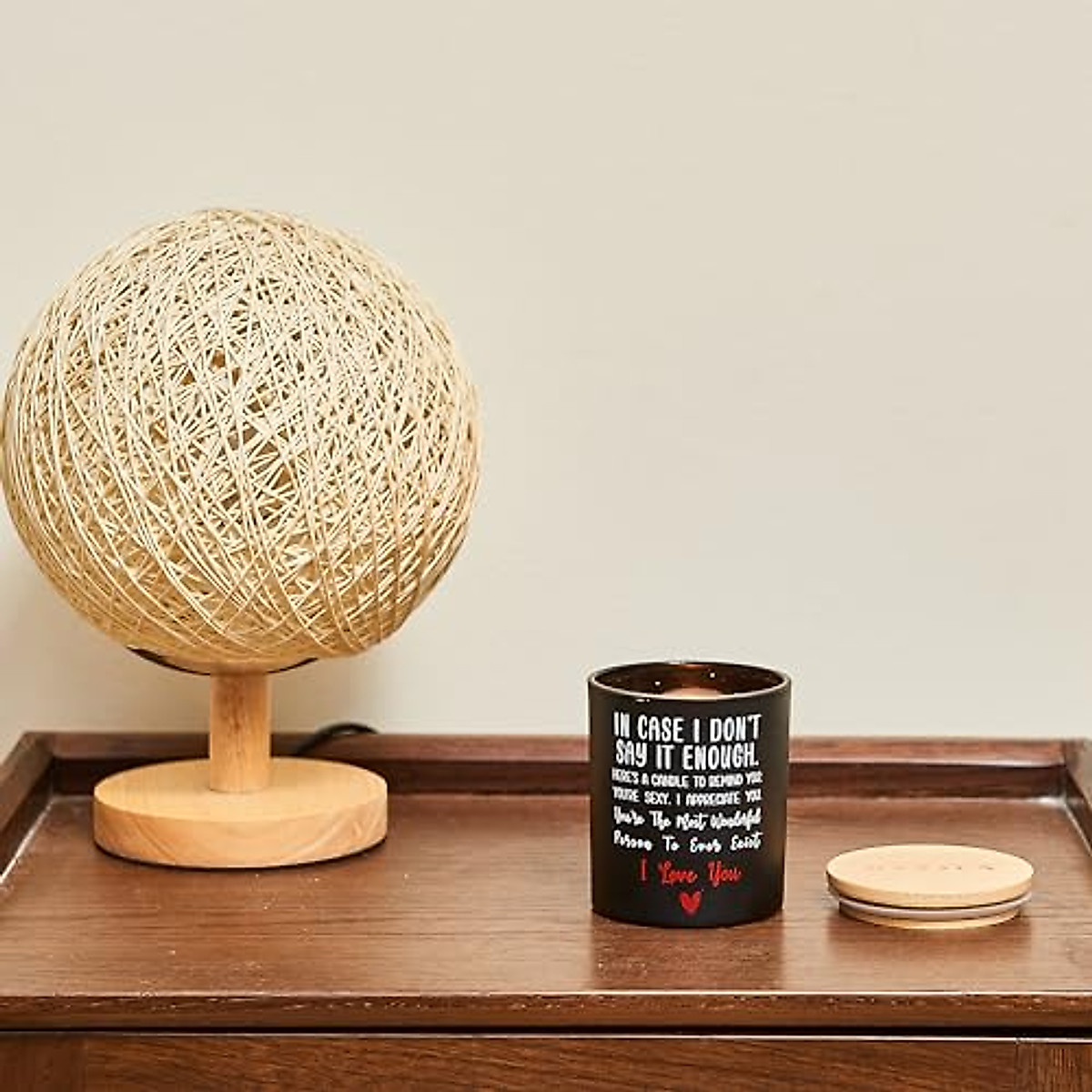 Vanilla & Lavender Scented Soy Candle - 10oz - Wooden Base & Gift Box Included - Ideal Gift for Anniversary - Birthday Gifts for Her or Him