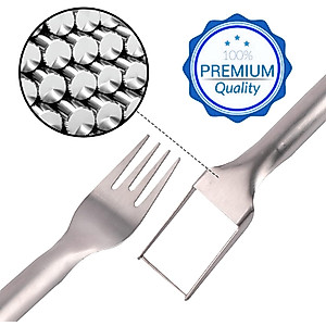 Watermelon fork stainless steel 2 in 1 watermelon fork knife double end watermelon slicer summer watermelon fruit cutting fork, watermelon fork slicer with fruit fork, set of 5