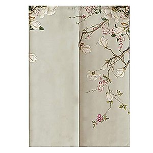 MYRU Flowers Pattern Japanese Noren Tapestry Bedroom Divider Door Curtain (Magnolia,33 by 59 Inch)