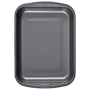 Goodcook 04048 Metal Utensil Nonstick Roast Pan, Easy Clean Dishwasher Safe, 11.5 Inch x 15.5, Silver