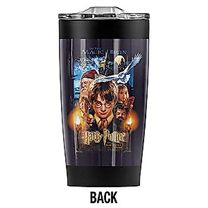 Harry Potter Sorcerer's Stone Poster Stainless Steel Tumbler 20 oz Coffee Travel Mug/Cup, Vacuum Insulated & Double Wall with Leakproof Sliding Lid | Great for Hot Drinks and Cold Beverages