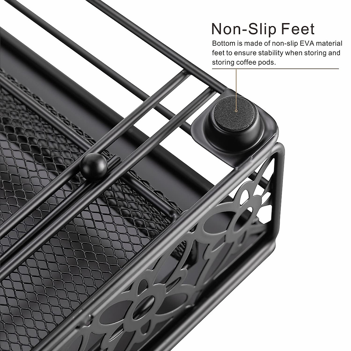 FlagShip K Cup Drawer Holder for Keurig Pods K Cup Storage Organizer Drawer Save Space Countertop Kitchen (42 Pods)