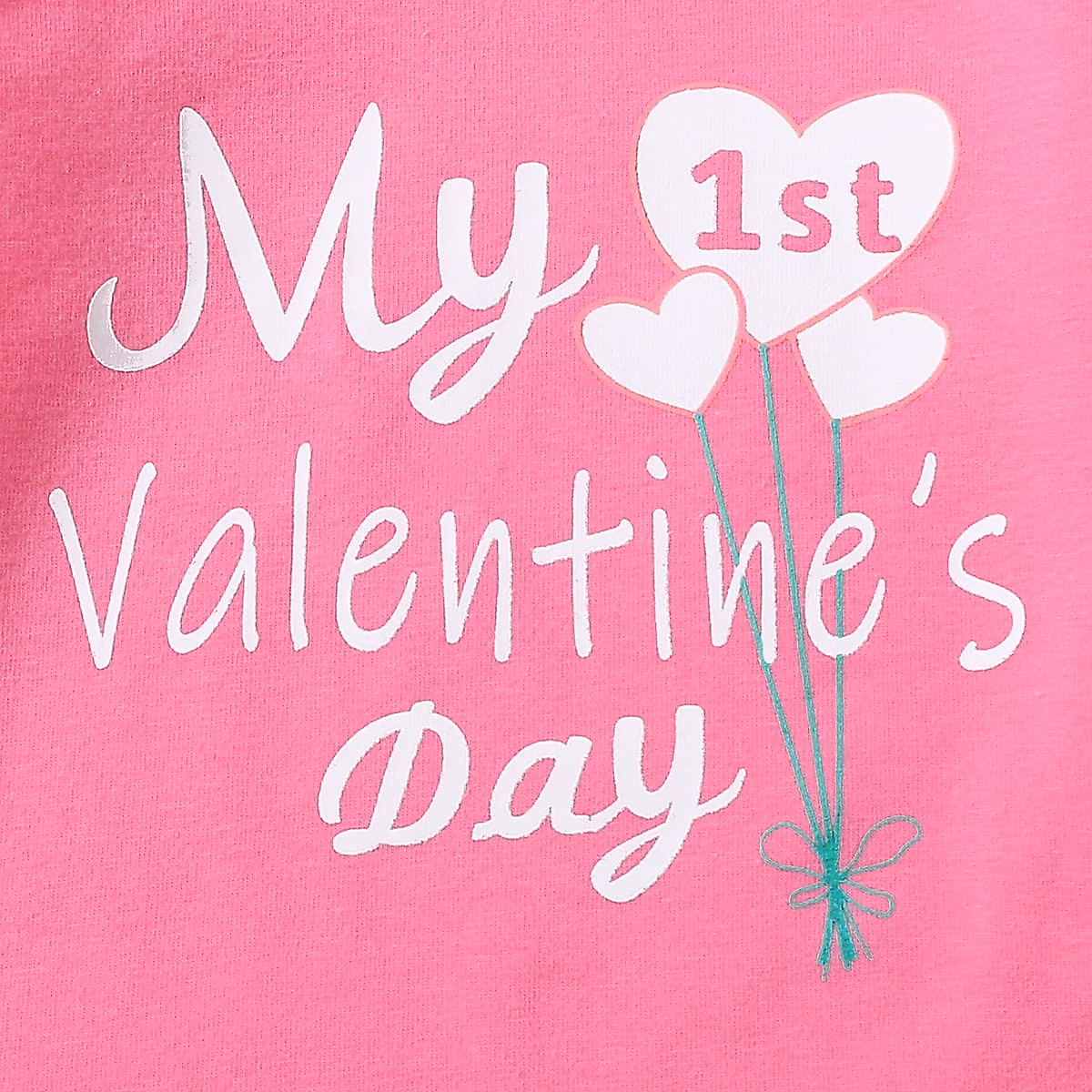 MoryGooder Baby Girl My 1st Valentines Day Outfit Baby Girl Valentines Day Outfit (Pink-Bell Bottoms,3-6 Months)