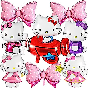 8PCS Birthday Party Decorations Balloons, Colorful Party Deco For Girls and Toddlers Party Favor For Girls Party Supplies Inflatable Air Balloon Halloween Baby Shower Foil Balloons