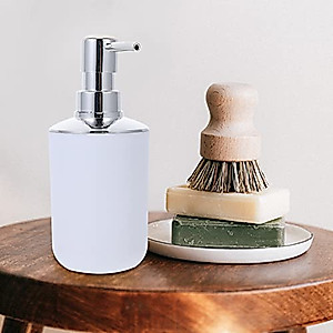 Beaupretty 1 Set Bathroom Set Cotton Swab Dispenser Bath Bathing Accessories Toilet Parts Bath Supplies Black Trays Holder Soap Dispensers Lotion Dressing Table White Suite Plastic