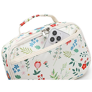 Kids Lunch Box Boys Girls Insulated Lunch Cooler Bag Reusable Lunch Tote Kit for School Travel(Flower)