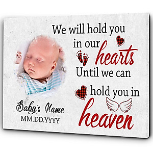 INSPIAMZUE Memorial gifts for loss of baby, infant loss gifts, angel baby memorial gift, infant loss gifts for mom, sympathy canvas for loss of baby - VTQ407 (10x8 inch)