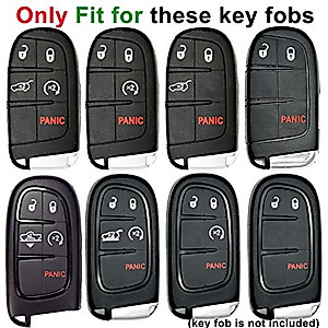 Qty(2) Pink Silver TPU Key Cover Case Fob Holder Jacket Skin for Jeep Grand Cherokee Renegade Chrysler 200 300 Dodge RAM Durango Charger Challenger Journey Dart Fiat