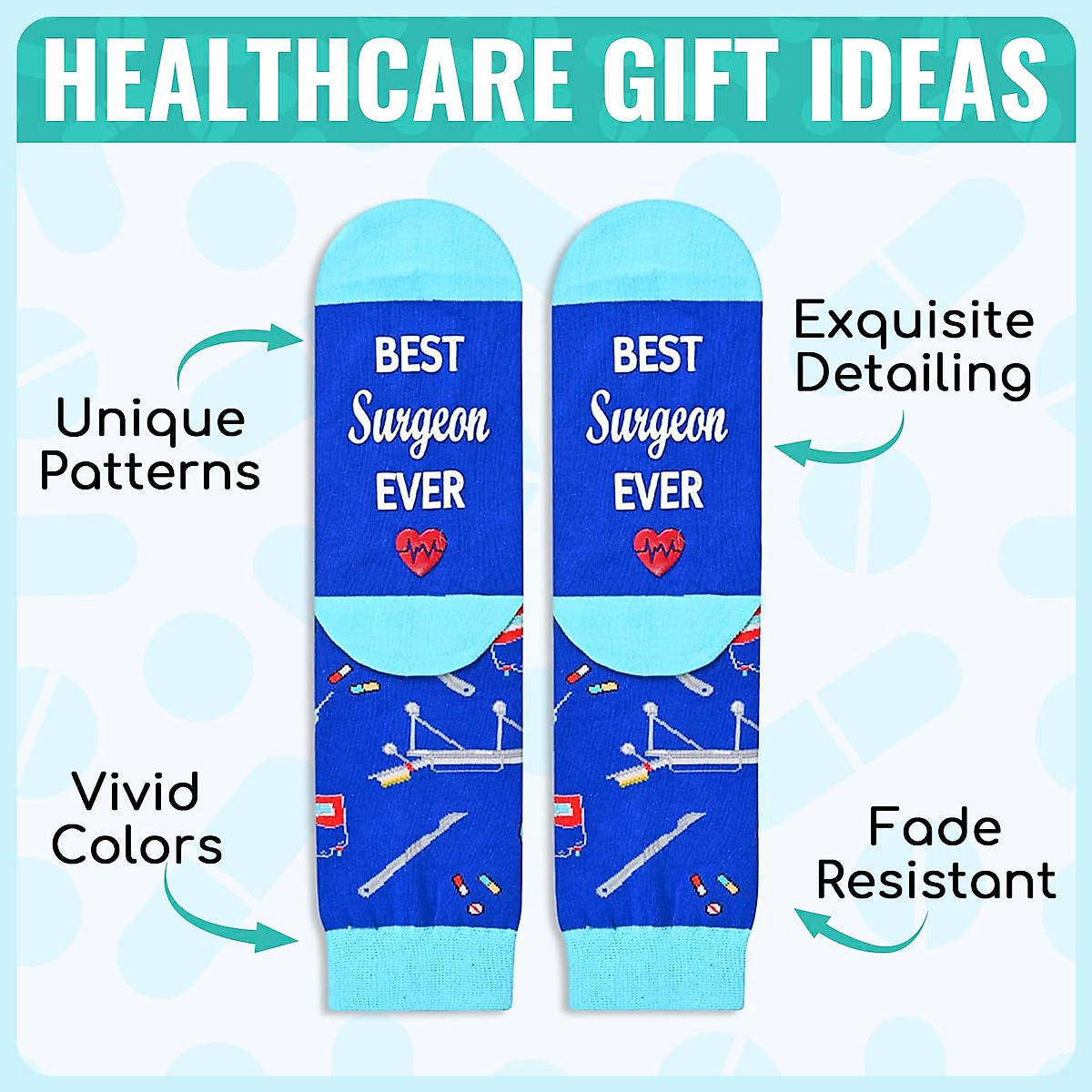 Zmart Surgeon Gifts - Orthopedic, Neurosurgeon & Plastic Surgeon Ideas, Funny Socks