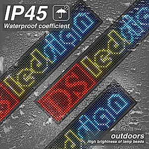 Scrolling LED Sign with WiFi P10 Outdoor 40" x 8" LED Display Programmable LED Sign Perfect Solution for Advertising