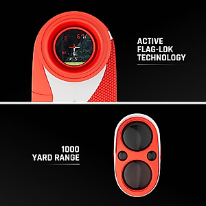 Harry Taylor Red Series Laser Rangefinder - 1000 Yard Range | Clearview 7X LCD | 'Flag-Lok' Vibration | Slope ON/Off | 'Mag-Lok' Magnetic Mount | Rechargeable - Red Edition