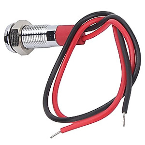 1 PC 6mm LED Metal Indicator Adjustable Cake Scraper, Flower Silicone MoldLight 6V 1A Waterproof Lamp LED Lights Emitting Diodes for Pilot Car Truck Boat with Wire (Green)