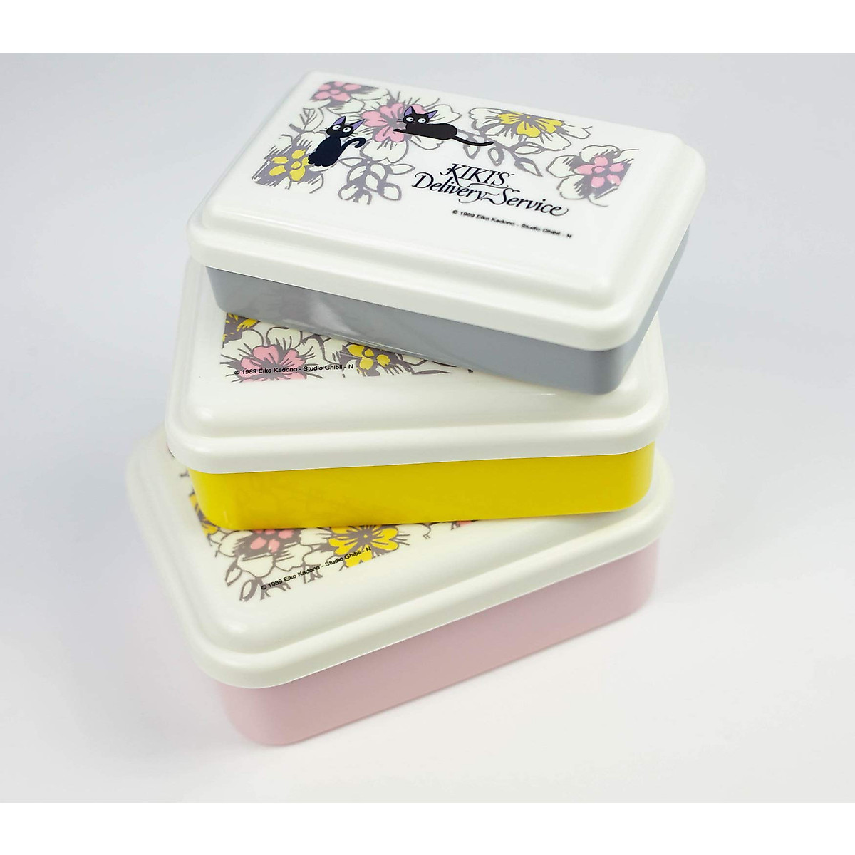 Skater Kiki's Delivery Service Food Storage Container with Lids 3pc Set - Authentic Japanese Design - Durable, Dishwasher Safe - Jiji Elegance