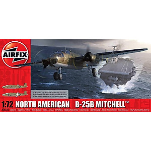 Airfix North American B-25B Mitchell 1:72 WWII Military Aviation Plastic Model Kit A06020, Assorted