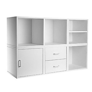 Foremost 340022 Modular 6-in-1 Shelf Cube Storage System, Honey