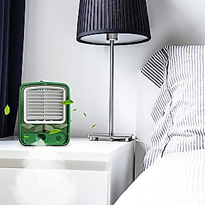 Evaporative Air Cooler, USB Rechargeable Air Conditioner Fan, 3-in-1 Small Personal Air Cooler with Humidifier, 3 Speeds Desktop Cooling Fan with Water Tank, Desk Fan For Room Car Camping