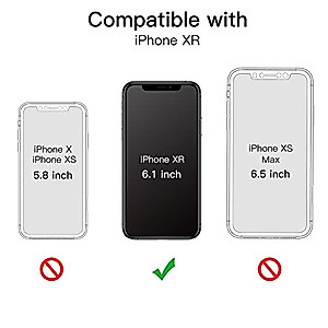 JETech Glitter Case for iPhone XR, 6.1-Inch, Bling Sparkle Shockproof Phone Bumper Cover, Cute Sparkly for Women and Girls (Clear)