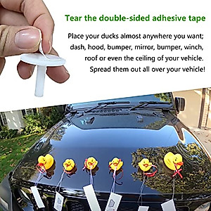 TEYOUYI 8pcs Duck Plug - Rubber Duck Mount,Flock Locker Rubber Duck Holder for Jeep Dash and Fixed Display,Gift for Jeep Lover,White（Excluding Rubber Duck）