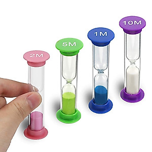 3 otters Sand Timers Set, 8PCS Sand Timers Colorful Hourslasses Sandglass Timer for Kids, Game, Sand Timers for Classroom, Cooking, Office