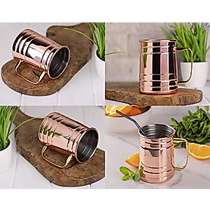 One Ring Moscow Mule Mug Metal Tankard, Hobbit Mug Lord Rings Copper Stein Beer Mug, Gift For Him Beer Stein 21oz Pure Copper Plating Cup, Premium Quality Cocktail Mug, Drinking Mug