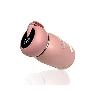 KIDS WATER BOTTLE 12 Ounces double wall stainless steel thermos vacuum flasks with temperature display, pink