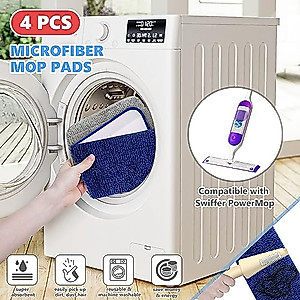 Spray Mops for Floor Cleaning Microfiber Floor Mop for Hardwood Floors Wet Dust Mop Flat Mop Floor Cleaner Mop with 4 Washable Pads 440 Ml Refillable Bottle for Wood Floor Tile Laminate Vinyl Kitchen